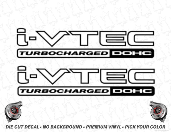i-Vtec DOHC Turbocharged Decal Set | Evergreen Kings