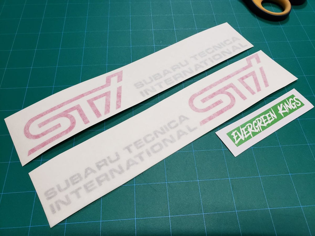 WRX STI Door Decals - Short Version | Evergreen Kings